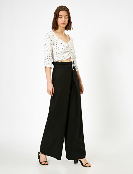 Koton Kadın Yüksek Bel Geniş Kesim Pantolon