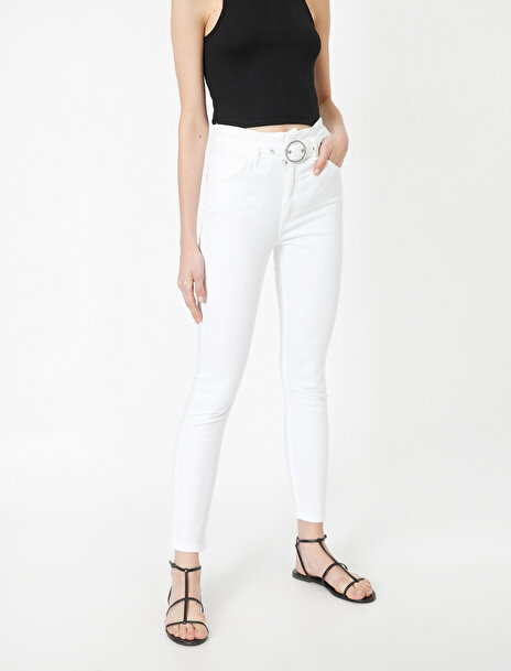 Koton Ole Genç Kız Kemer Detaylı Slim Fit Cep Detaylı Pantolon Koton Ole Genç Kız Kemer Detaylı Slim Fit Cep Detaylı Pantolon