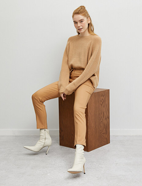 Koton Kadın Slim Fit Dar Paça Pantolon