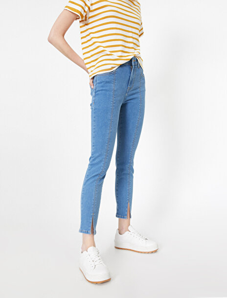 Koton Kadın Carmen Jean - Yüksek Bel Dar Kesim Dar Paça Pantolon