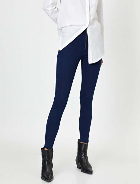 Koton Ole Genç Kız Legging Jean -Yüksek Bel Dar Kesim Dar Paça Pantolon