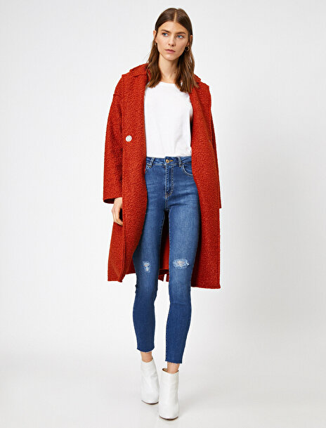 Koton Kadın Carmen Jean - Yüksek Bel Dar Kesim Dar Paça Pantolon