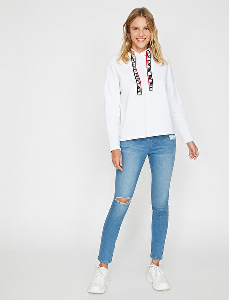 Koton Ole Genç Kız Carmen Jean - Yüksek Bel Dar Kesim Dar Paça Pantolon