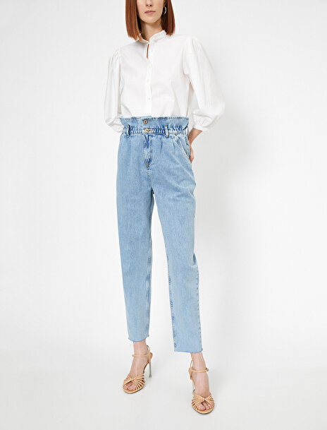 Koton Kadın Slouchy Jean - Yüksek Bel Baldırı Bol Paçada Darlaşan Salaş Kesim Pantolon Koton Kadın Slouchy Jean - Yüksek Bel Baldırı Bol Paçada Darlaşan Salaş Kesim Pantolon