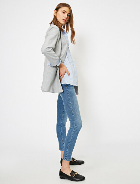 Koton Kadın Carmen Jean - Yüksek Bel Dar Kesim Dar Paça Pantolon