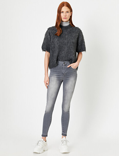 Koton Kadın Carmen Jean - Yüksek Bel Dar Kesim Dar Paça Pantolon