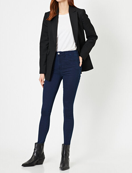 Koton Ole Genç Kız Carmen Jean - Yüksek Bel Dar Kesim Dar Paça Pantolon