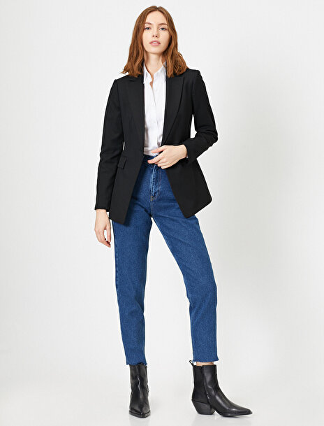 Koton Kadın Mom Jean - Yüksek Bel Rahat Kesim Dar Paça Pantolon