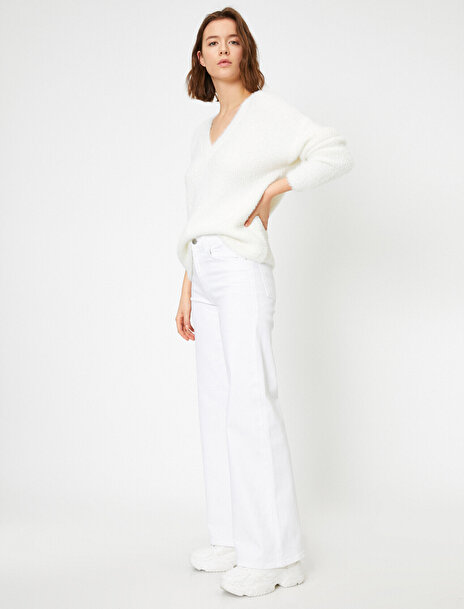 Koton Kadın Wide Leg Jean Pantolon Koton Kadın Wide Leg Jean Pantolon