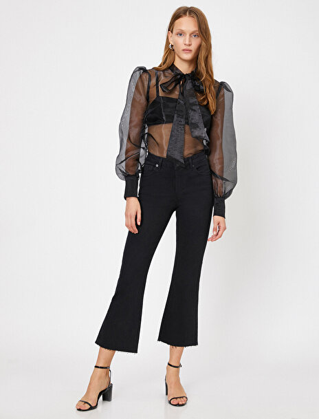 Koton Kadın Kısa Paça Jean Pantolon