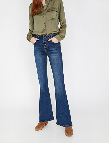 Koton Kadın Victoria Jean - İspanyol Paça Pantolon