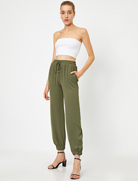 Koton Kadın Bağcıklı Cepli Jogger Pantolon