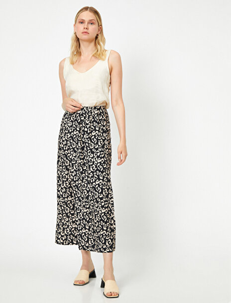 Koton Kadın Leopar Desenli Pantolon