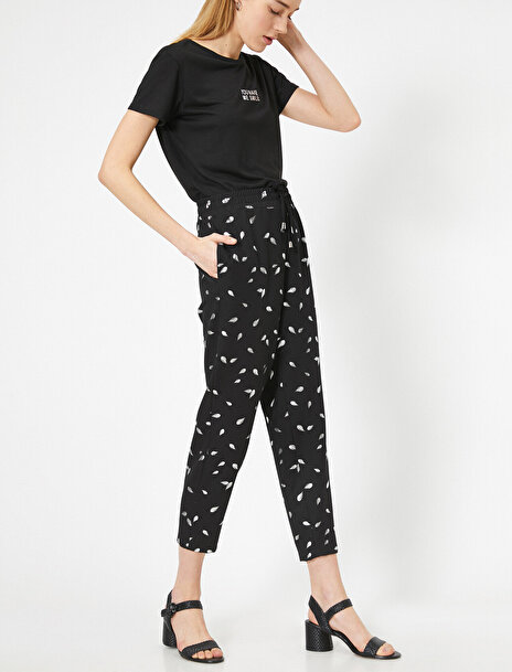 Koton Kadın Desenli Dokuma Pantolon