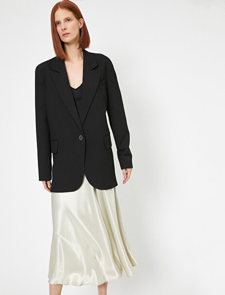 Koton Kadın Tek Düğme Oversize Blazer Ceket Koton Kadın Tek Düğme Oversize Blazer Ceket