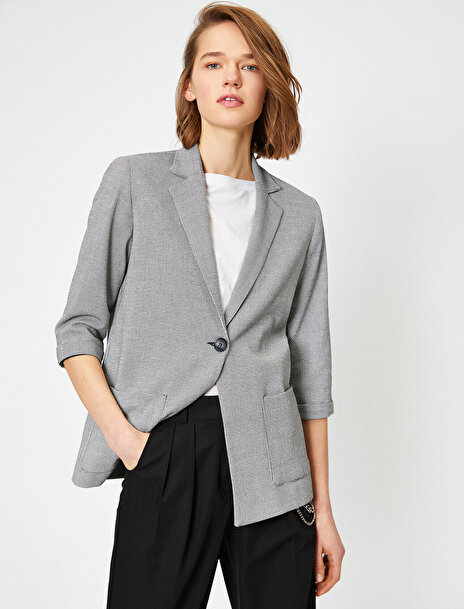 Koton Kadın Kolu Katlamalı Ceket