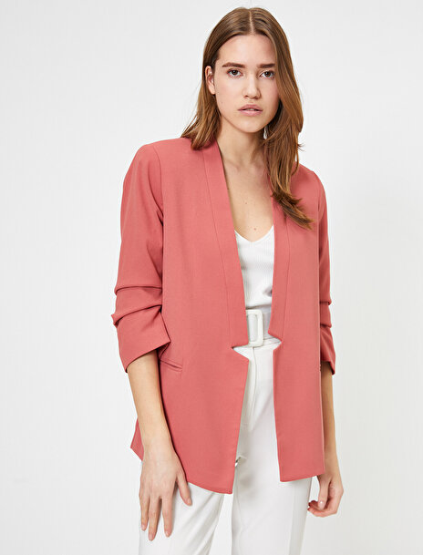Koton Kadın Kıvrık Kollu Blazer Ceker Koton Kadın Kıvrık Kollu Blazer Ceker