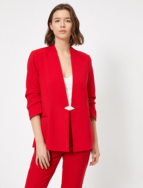 Koton Kadın Kıvrık Kollu Blazer Ceker Koton Kadın Kıvrık Kollu Blazer Ceker
