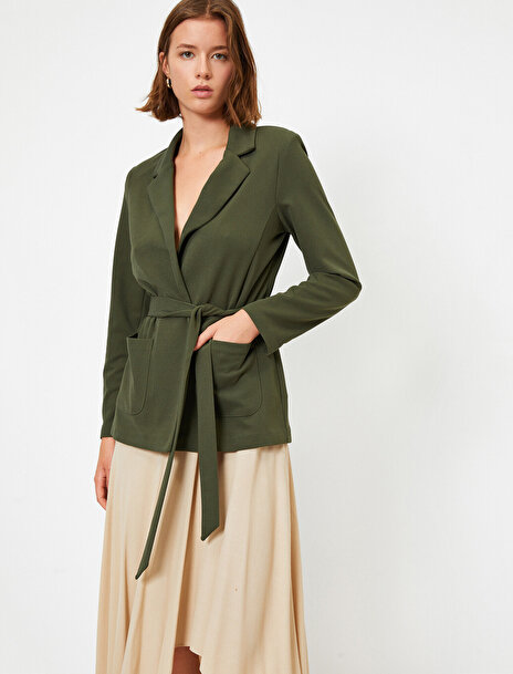 Koton Kadın Cepli Kemerli Ceket