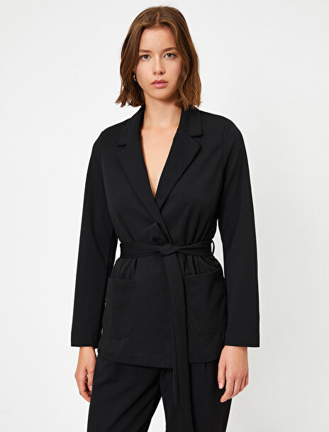 Koton Kadın Cepli Kemerli Ceket