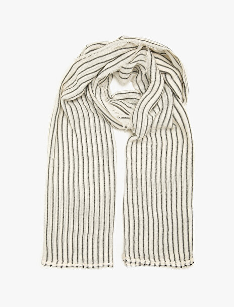 Koton Kadın Çizgili Desenli Fular