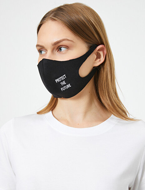 Koton Kadın Yazılı Baskılı Yıkanabilir Maske