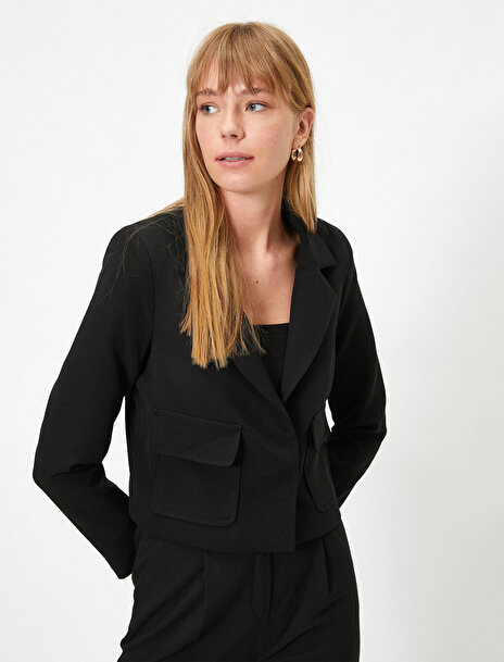 Koton Kadın Uzun Kollu Cepli Ceket