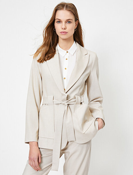 Koton Kadın Beli Bağlamalı Blazer Ceket
