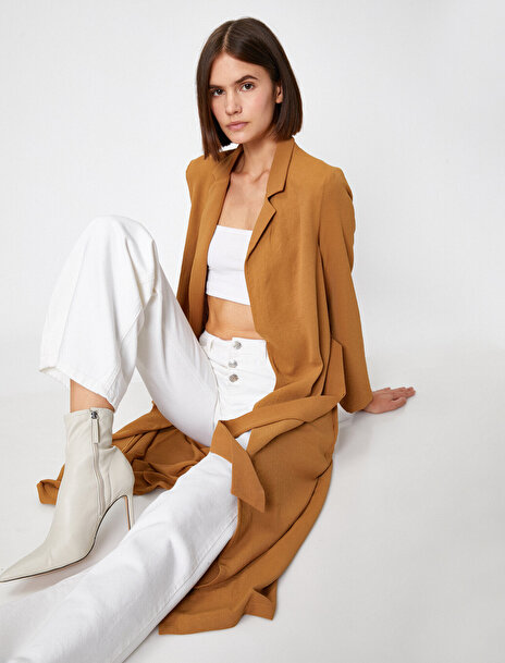 Koton Kadın Kemerli Uzun Kimono