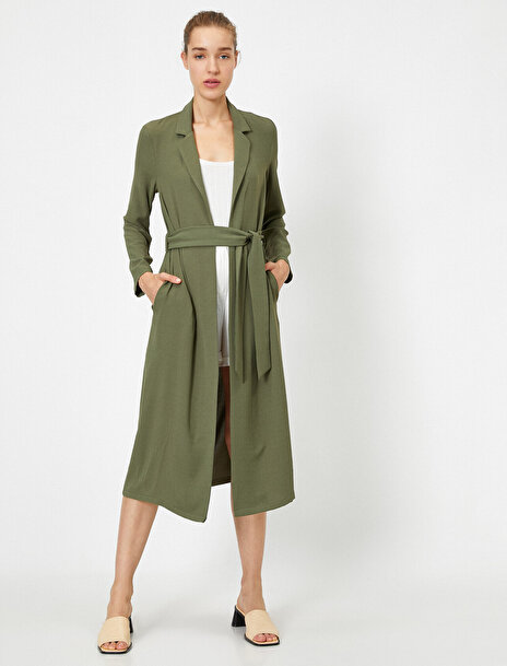 Koton Kadın Kemerli Uzun Kimono