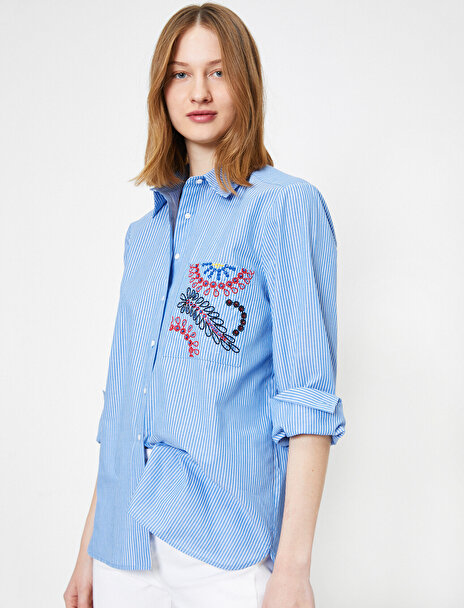 Koton Kadın El Emeği İşleme Detaylı Gömlek