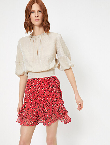 Koton Kadın Kollari Volanli Bluz