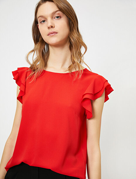 Koton Kadın Volan Detaylı Bluz