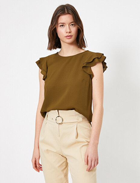 Koton Kadın Volan Detaylı Bluz