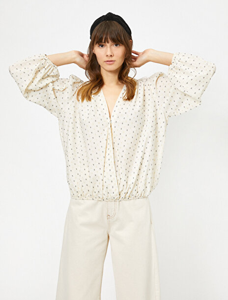 Koton Kadın Desenli Anvelop Bluz