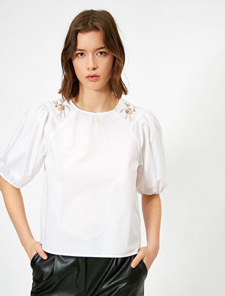 Koton Kadın İşlemeli Bluz