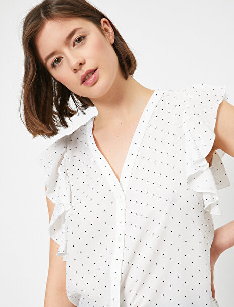 Koton Kadın Puantiye Desenli Gömlek