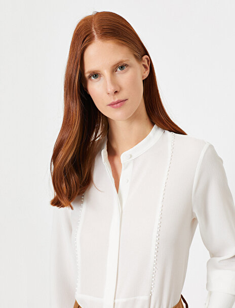 Koton Kadın Dik Yakalı Gömlek