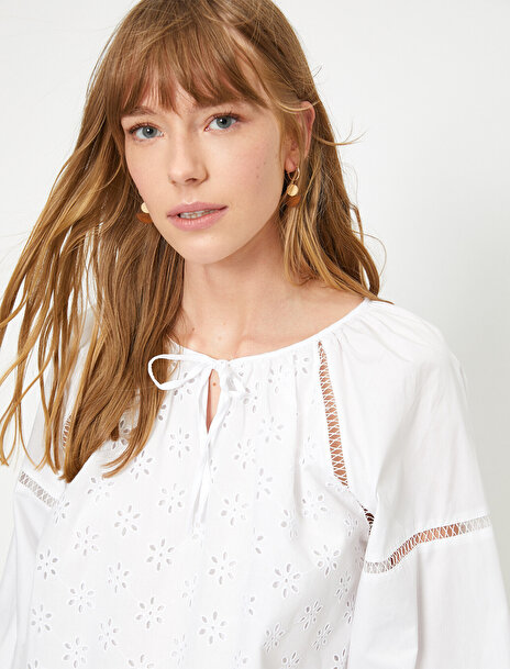 Koton Kadın İşlemeli Bluz