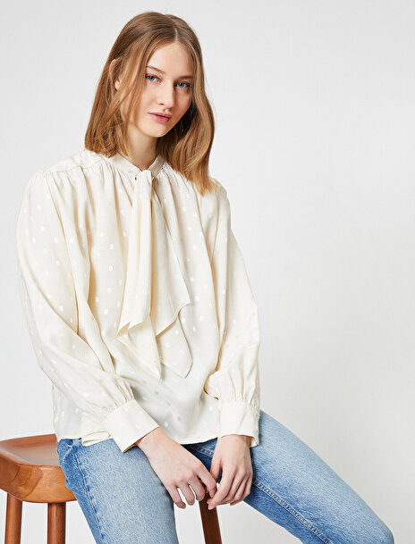 Koton Kadın Fular Yaka Bluz