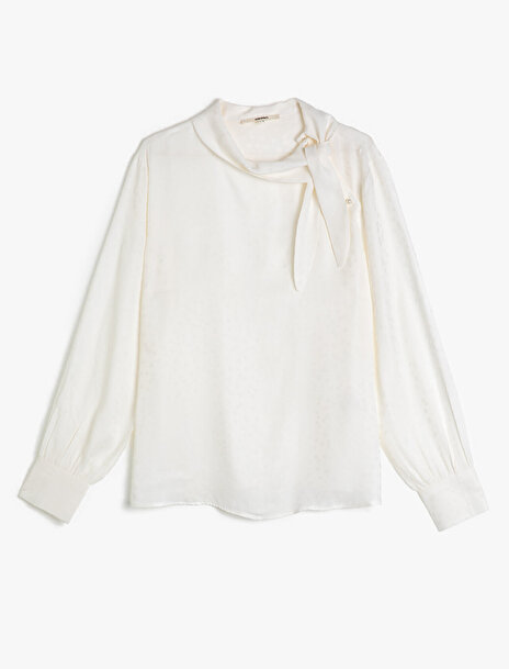 Koton Kadın Uzun Kollu Fular Yaka Bluz
