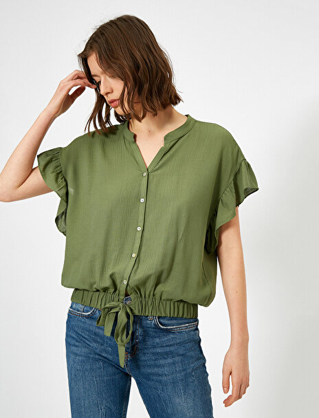 Koton Kadın Volan Detaylı Dökümlü Gömlek