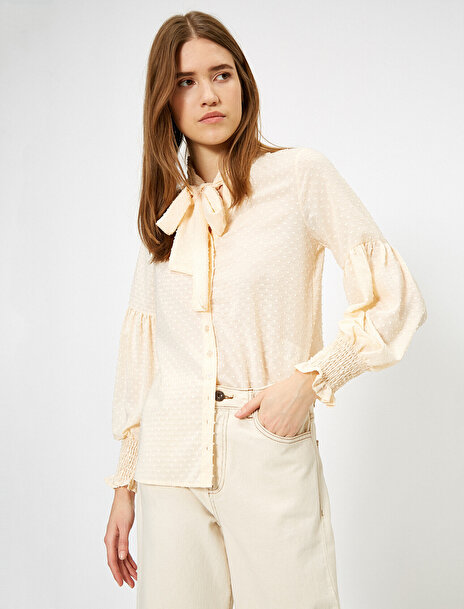 Koton Kadın Fular Yaka Gömlek