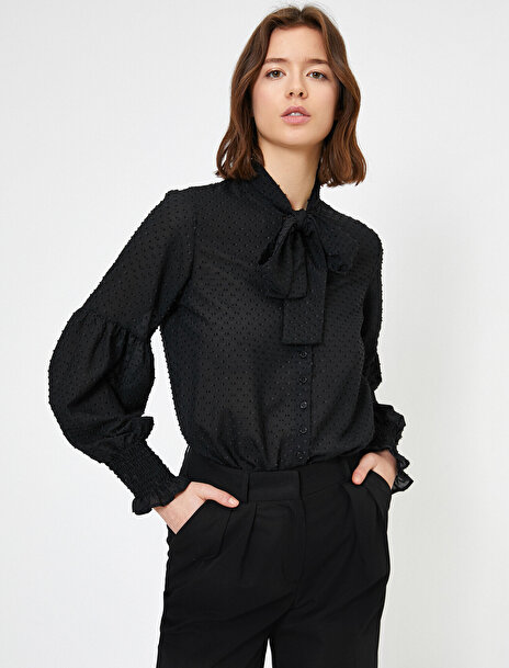 Koton Kadın Fular Yaka Gömlek