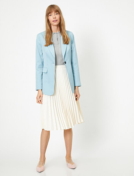 Koton Kadın Pilili Midi Etek