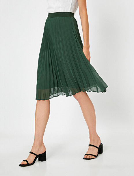 Koton Kadın Beli Lastikli Pilili Etek