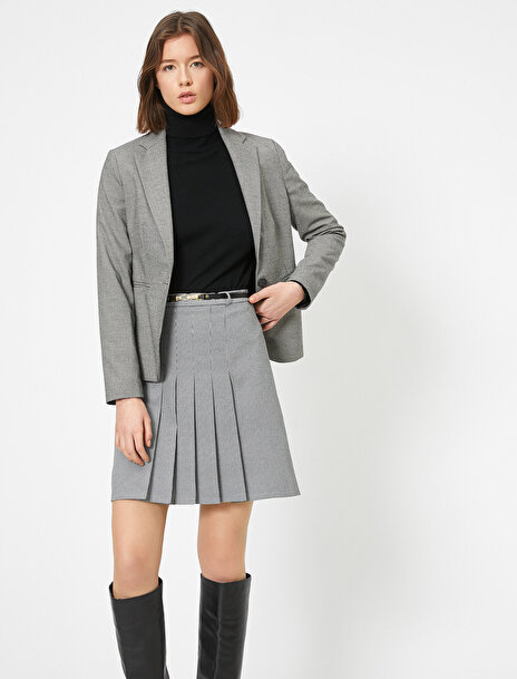 Koton Kadın Kemer Detaylı Pileli Etek