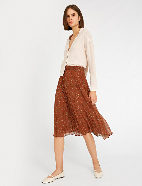 Koton Kadın Pileli Midi Etek