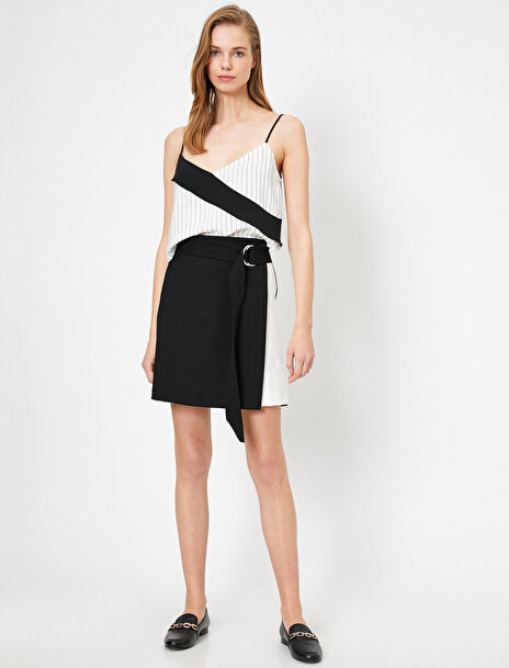 Koton Kadın A Kesim Kemer Detaylı Mini Etek