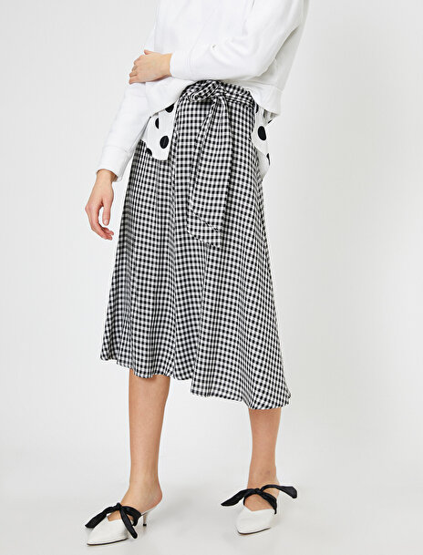 Koton Kadın Kareli Kiloş Etek Koton Kadın Kareli Kiloş Etek